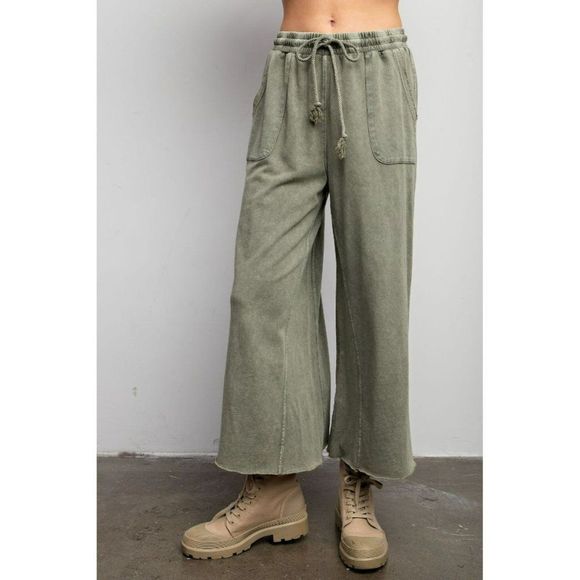 easel | Pants & Jumpsuits | Easelstay Comfy Wide Leg Comfy Pants In Ash ...